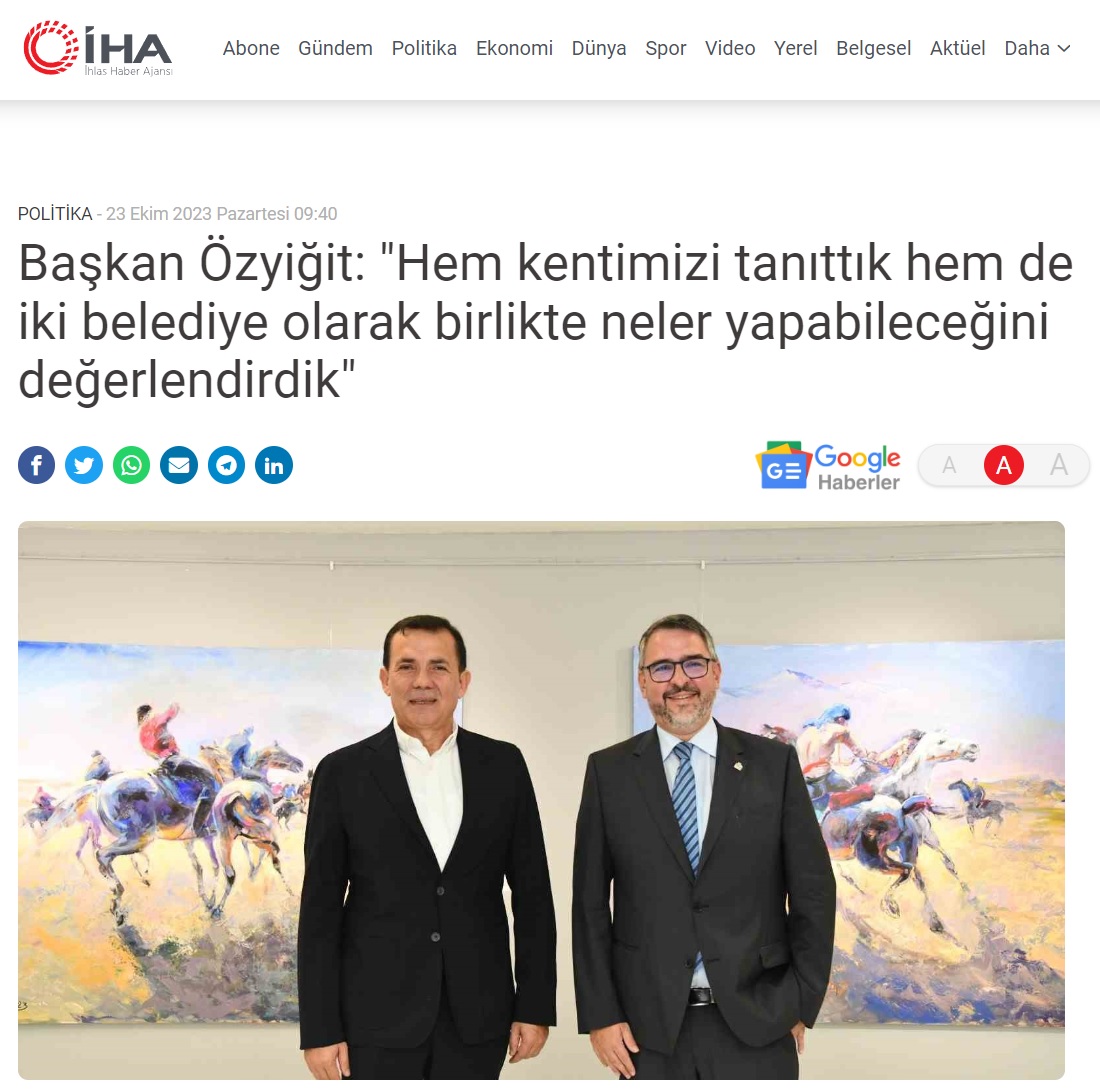 Başkan Özyiğit, Alman mevkidaşı Marc Weigel’ı ağırladı | Mersin Yenişehir Belediye Başkanlığı